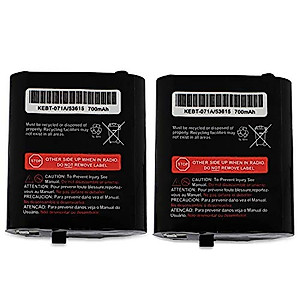 3.6V 700mAh Two-Way Radio Rechargeable Battery for Motorola 53615 m53615 KEBT-071-A KEBT-071-B KEBT-071-C KEBT-071-D Talkabout 5950 T4800 T4900 T5000 T5800 T9500R (2 Pack)