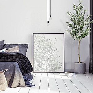 Artifical Tree 6FT Faux Olive Tree for Office Home Decor Fake OliveTree Indoor with Natural Trunk and Lifelike Fruits in a Pot for Housewarming Gift(1 Pack)