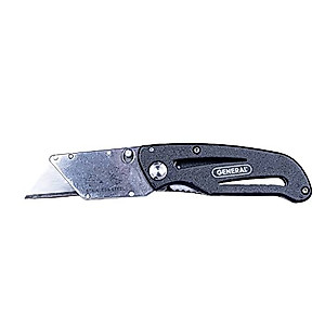 General Tools Folding Utility Lock Back Knife #WS-1204, Black