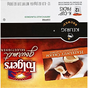 Folgers Toasty Hazelnut Flavored Coffee, 12 Keurig K-Cup Pods