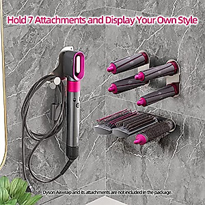 Banjekt Compatible for Storage Holder Dyson Airwrap Complete, SUS304 Dyson Airwrap Holder Wall Mount, Self-Adhesive Dyson Accessory Holder Dyson Stand
