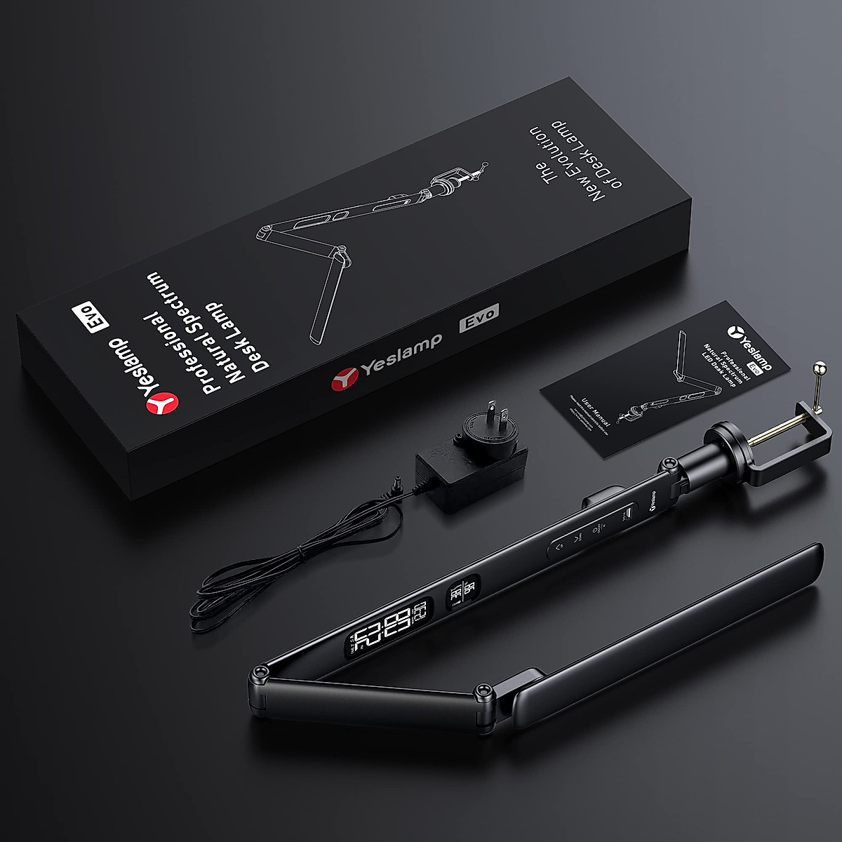 Yeslamp Evo Adjustable LED Desk Lamp, Professional Grade Table Light with 6 Axis Swing Arm, Video Conference Lighting, Architect Desk Lamp, Natural Spectrum Lights for Painting, Reading, Home Office