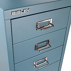 Bisley 6 Drawer Steel Under-Desk Multidrawer Storage Cabinet, Steel Blue (MD6-SB)