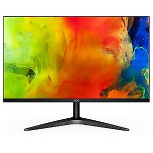 AOC 24B1H 24" Full HD 1920x1080 Monitor, 3-Sided Frameless, VA Panel, HDMI/VGA, Flicker-free