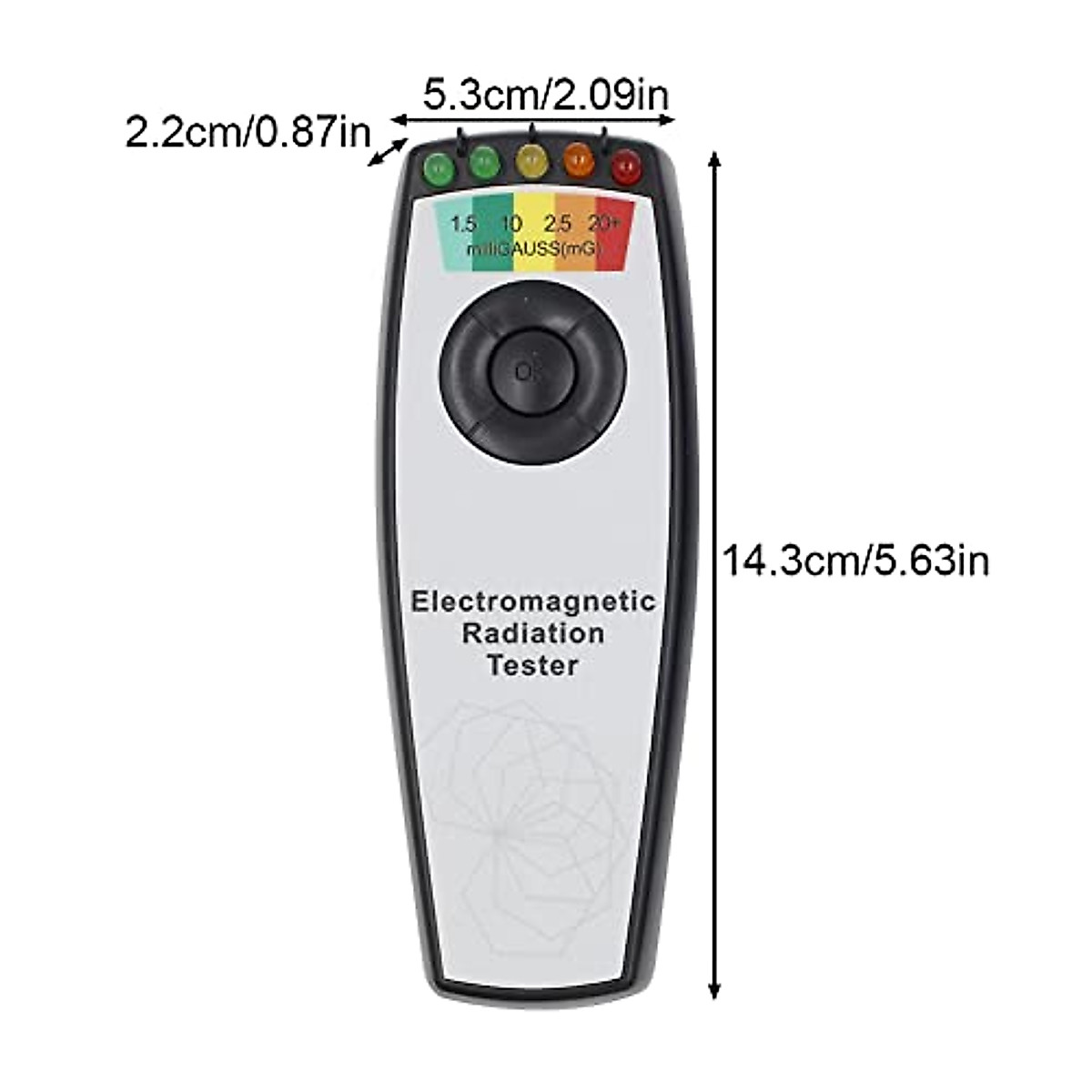 Tookie LED EMF Meter Magnetic Field Detector Ghost Hunting Indoor Outdoor Home School(Black)