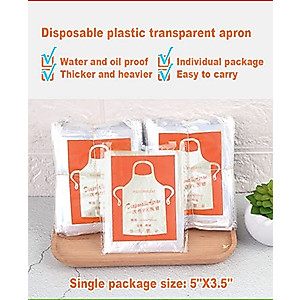 UniPleased Disposable Aprons (50 Count), Plastic apron for Painting Party, Cooking, Housework, Picnic etc.