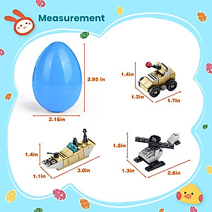 FUN LITTLE TOYS 12Packs Building Block Easter Egg for Party Favors Easter Baskets Stuffer