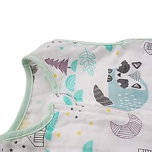 Toddler Sleeping Sack Muslin Cotton Lightweight Wearable Blanket Thin Summer Sleeping Bag Baby Sleeveless Sleep Sacks 0.5 Tog Boy Soft 6-12 Months Girl Infant Sleep Bag 12-18 Months Toddler 2T