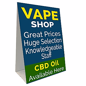 Vape Shop CBD Oil Economy A-Frame Sign 2 Feet Wide by 3 Feet Tall