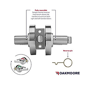Commercial Grade Bathroom Door Lock with Occupancy Indicator - See Occupied Vacancy or Engaged Status On Public Restroom Toilet - with Deadbolt Locks