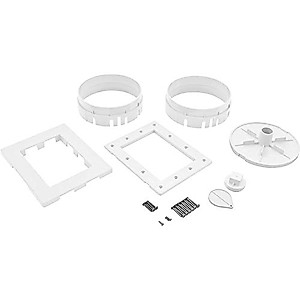 Waterway Plastics 540-8620 Waterway Complete Renegade Pool Fiberglass 2" White Skimmer, Black