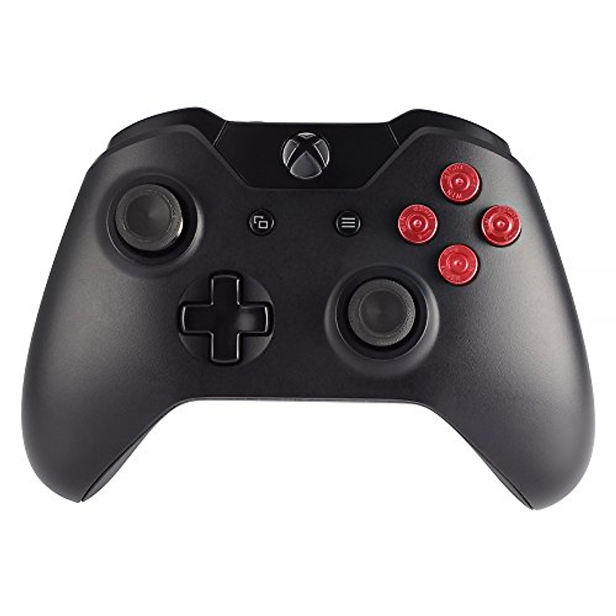 eXtremeRate Red Metal Alumium Alloy Thumbsticks Bullet ABXY Mod Buttons Replacement Parts for Xbox One Xbox One S X Controller