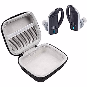 JBL Endurance Peak in-Ear Waterproof Sport Headphones Bundle with Plush Carry Case (Black)