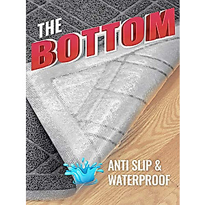 Iprimio Cat Litter Box Mat, 42x36", Gray - Cat Litter Trapping Mat - Mesh Mat Catches Litter - Kitty Litter Mat - Large Cat Litter Mat - Repels Odor, Easy Clean Non Slip Kitty Litter Trapper Mats