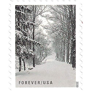 USPS Forever Stamps Winter Scenes - Book of 20 Postage Stamps