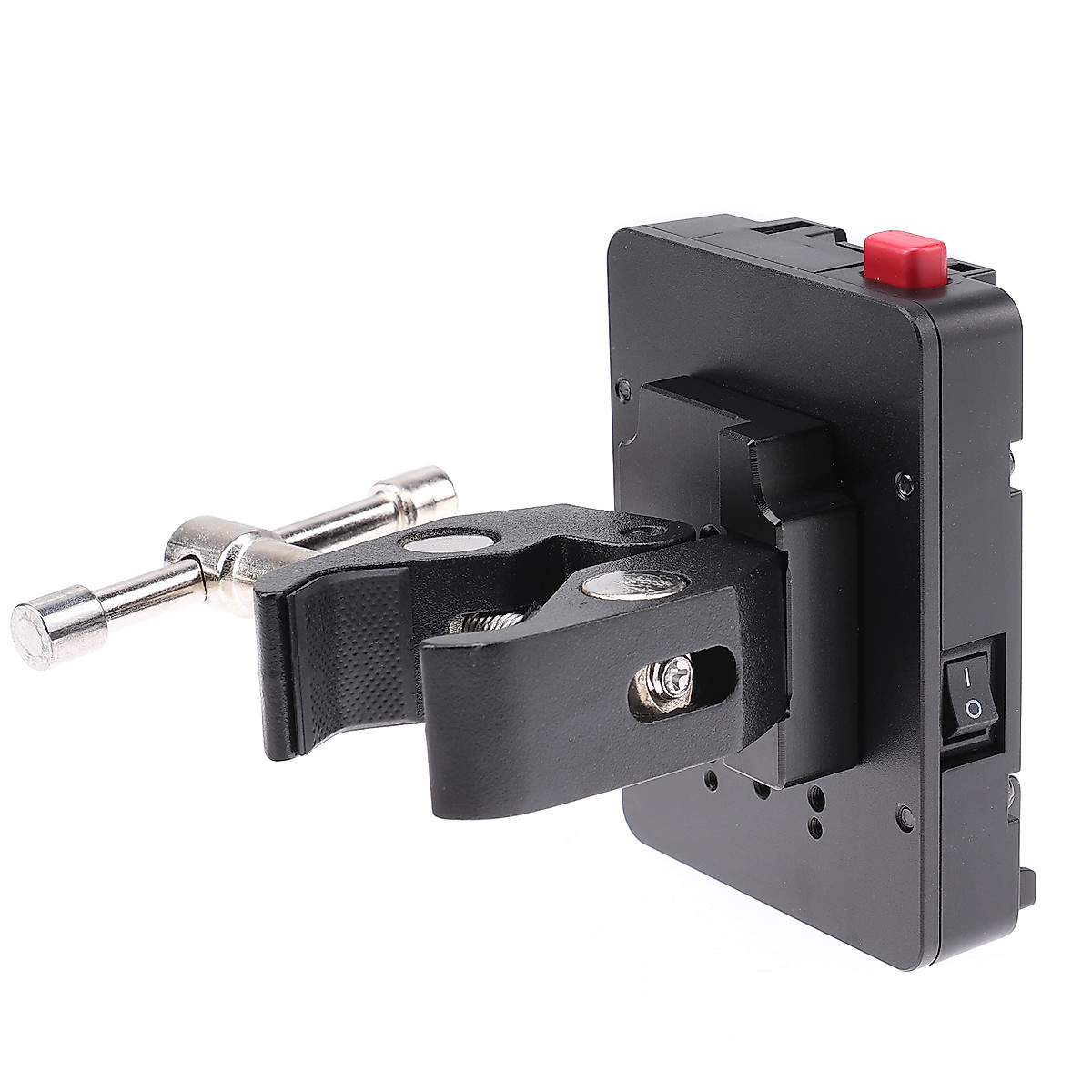 Foto4easy V-Lock Mount Battery Power Supply Plate Adapter with D-tap & Super Clamp for Portable Pocket Tiny Compact Nano V-Mount Battery