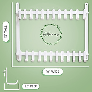 Ollirovey Metal 30 Hook Medium Size Headband Display and Headband Organizer for Girls Hair Bows Holds up to 120 Hair Accessories 4 per Hook - Hooks Adjustable - Wall Mounted