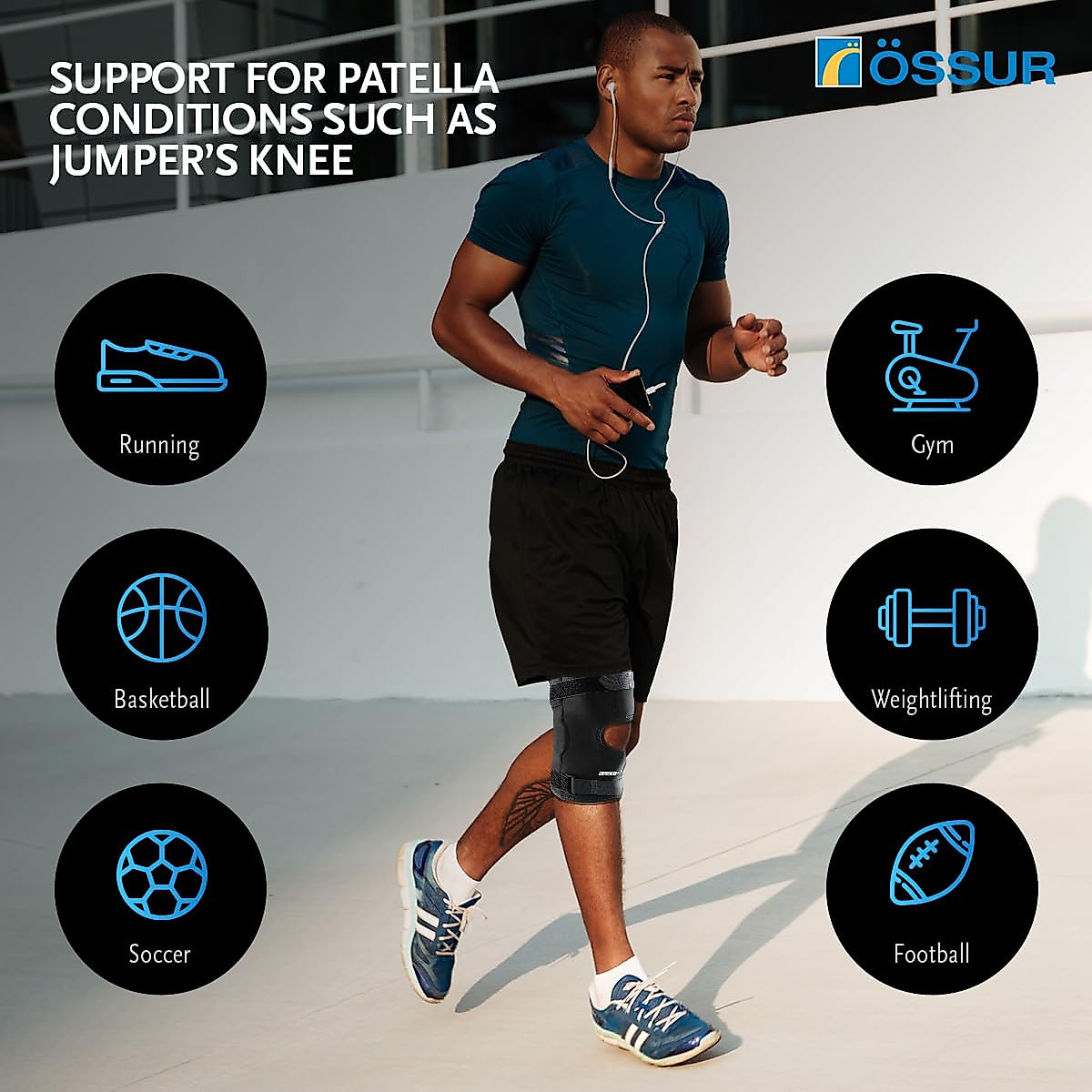 Össur Form Fit Knee Hinged Wrap- Advanced Orthopedic Support for Effective Pain Relief, Injury Recovery, and Maximum Knee Stability - Designed for Comfort and Performance (XX-Large)