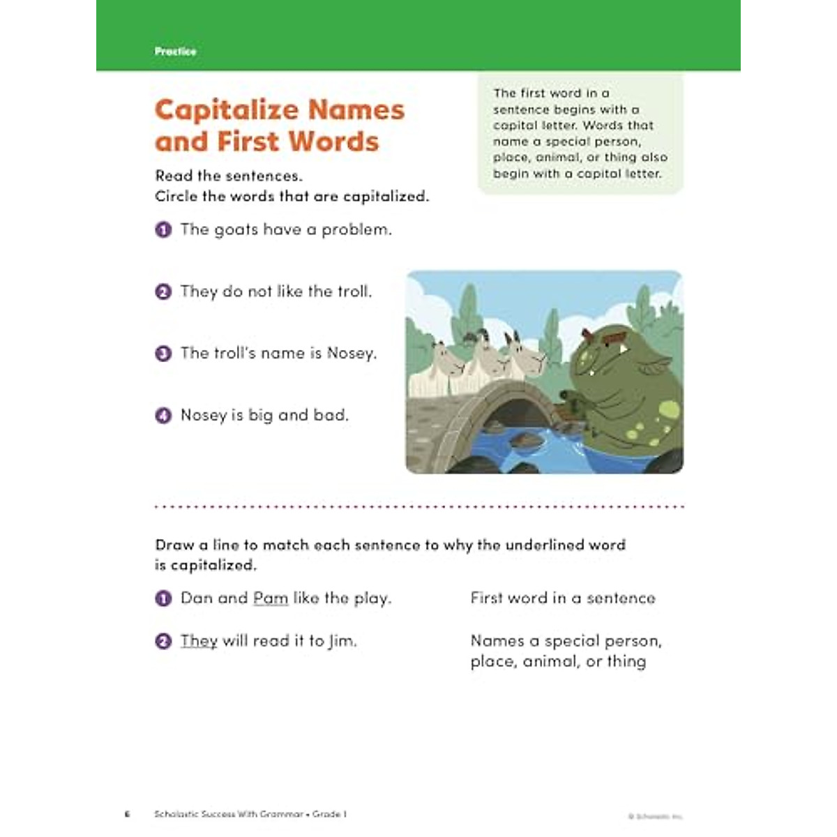 Scholastic Success with Grammar Grade 1 Workbook