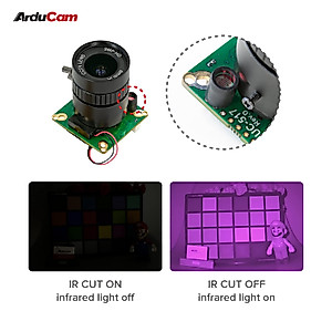 Arducam Day and Night Vision IMX477 HQ Camera for Jetson Orin NX/AGX Orin, 12MP Automatic IR-Cut Switching for All-Day Image