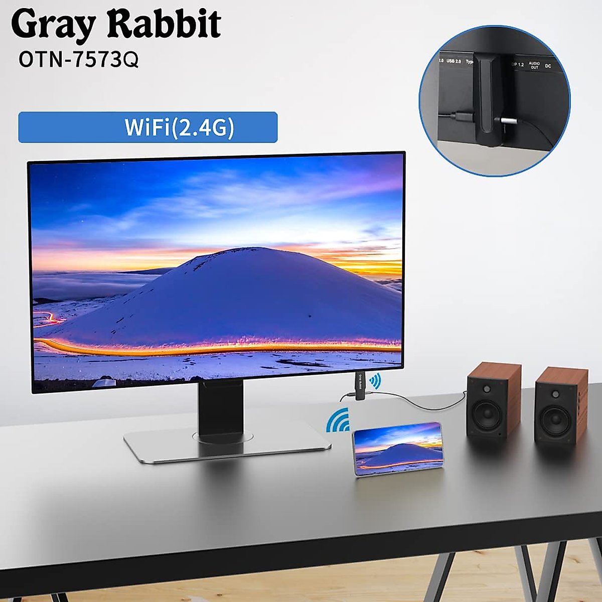 HDMI Wireless Display Adapter. 1080P Mobile Screen Mirroring Receiver Dongle to TV/Projector Receiver Support iOS Android Mac iOS Windows