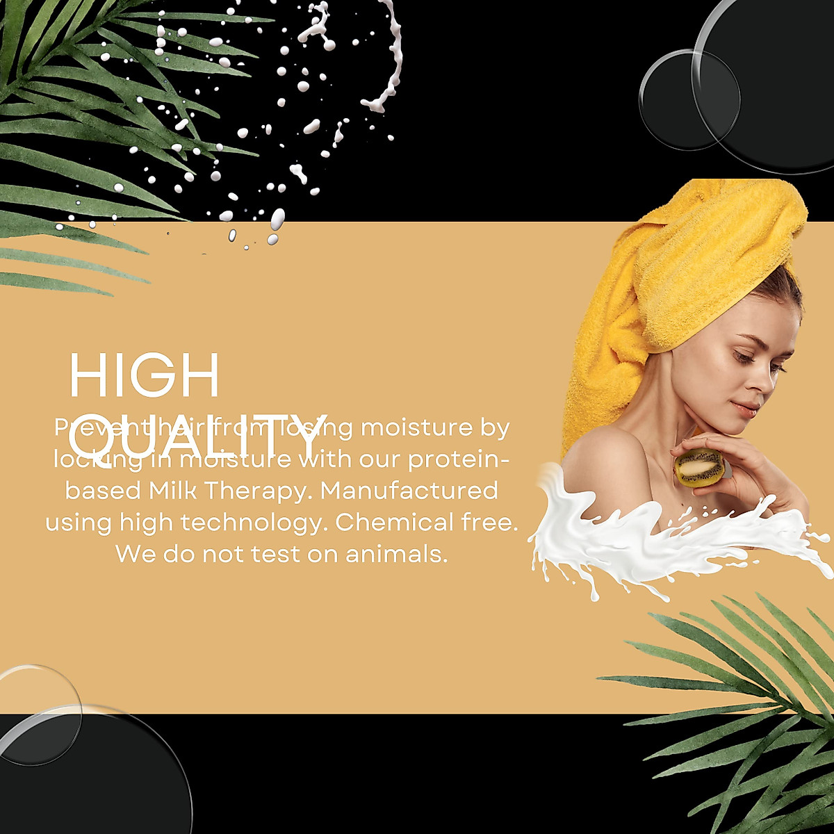 Morfose Professional Milk Therapy Two Phase Leave-in Conditioner for Dry, Damaged, or Brittle Strands, 12 Essential Amino Acids, Repairs and Protects, Damage, and Split Ends, 13.52 Fl Oz