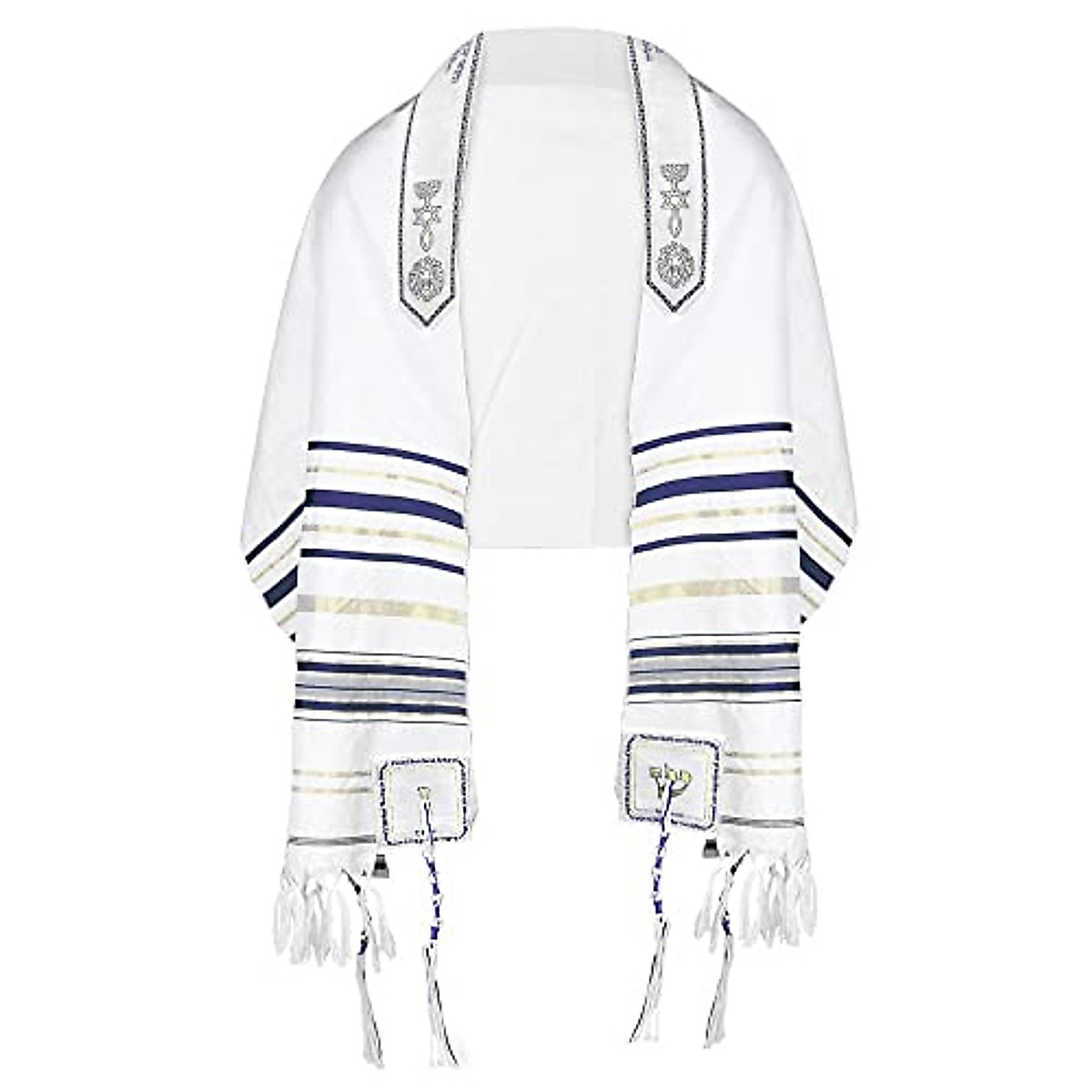 HalleluYAH Messianic Tallit Prayer Shawl 72"x 22" with Bag For Men & Women | Designed in Israel