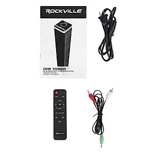 Rockville (1 ONE-Tower All-in-One Tower Bluetooth Speaker System+HDMI/Optical/RCA Bundle with (1) Mini WiFi Music Player Wireless Audio Streaming Multiroom Stereo Receiver (2 Items)