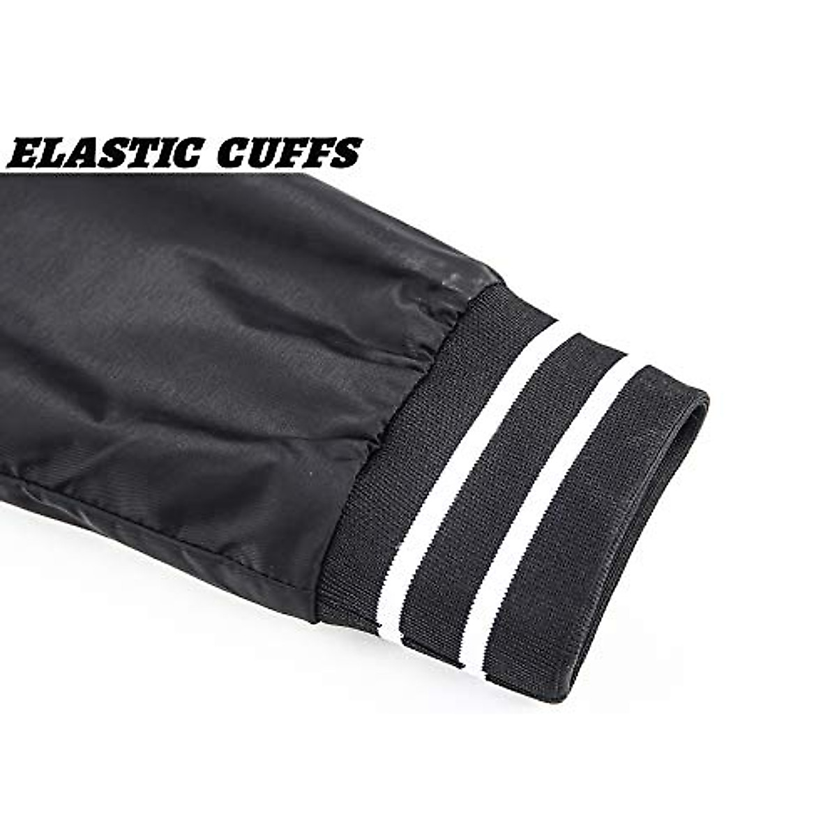 TACVASEN Black Track Jacket For Men Zipper Bomber Men's Jackets For Spring And Fall Men's Casual Jacket Outdoor Windbreaker Lightweight Bomber Jackets