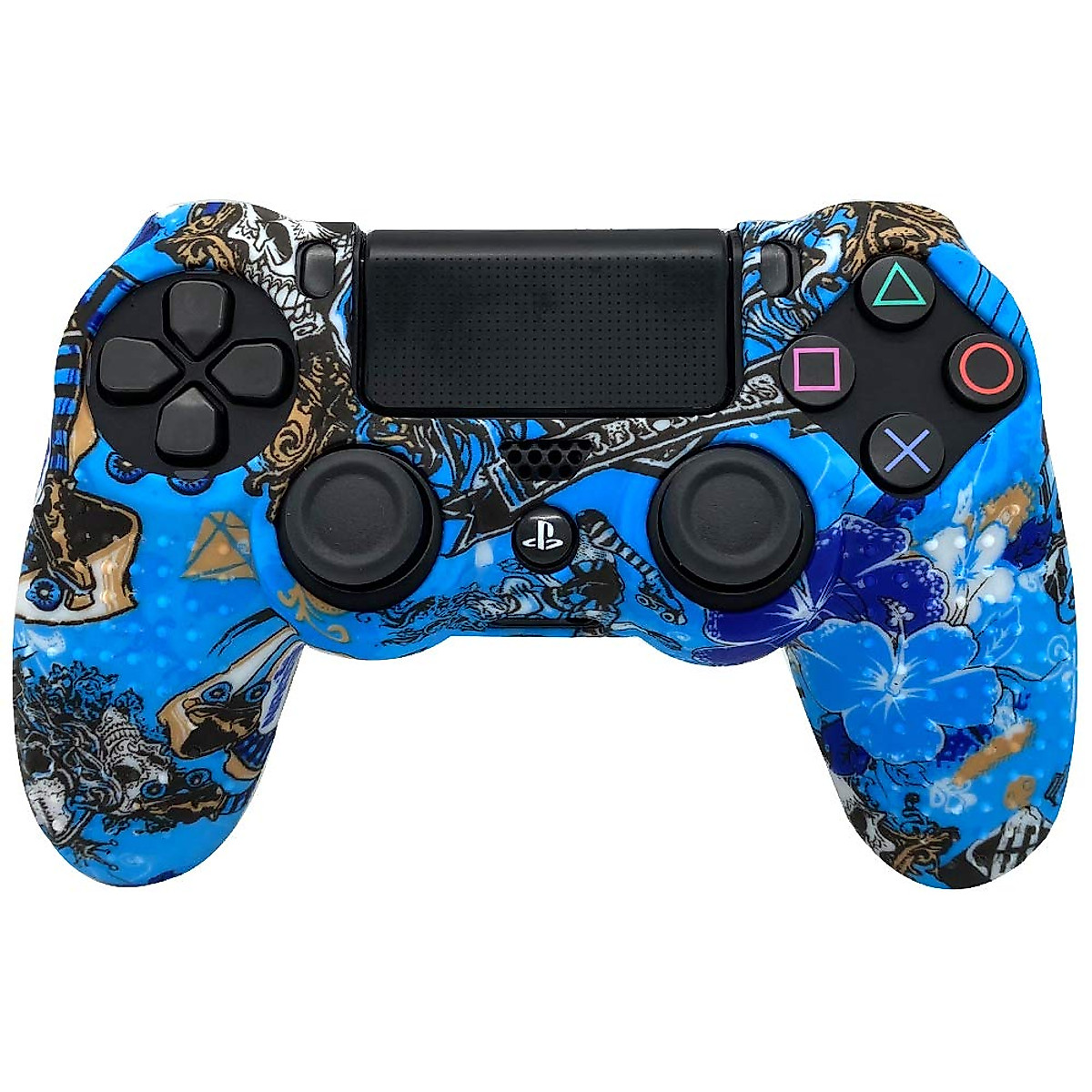 Antil-Slip Silicone Controller Cover Protective Case for PS4/SLIM/PRO Controller Soft Cover Skin for Dualshock 4 Controller with 2 Thumb Grips(Witch)