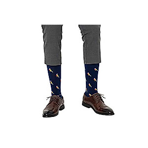 Parrot Bird Socks Mens Sock Animal | Parrot Socks for Him | Stocking Stuffer Birthday Gift for Guys (Red Parrot)