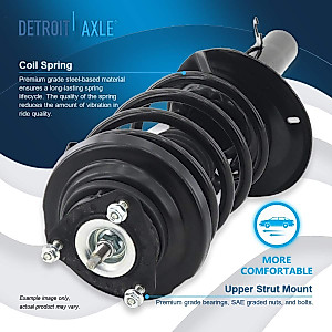 Detroit Axle - 8pc Struts Shocks Kit for 2006-2007 Ford Focus [NOT Fit Wagon] Complete 2 Struts with Coil Spring 2 Shock Absorbers 4 Front Rear Sway Bar Links Replacement Ready Struts Assembly