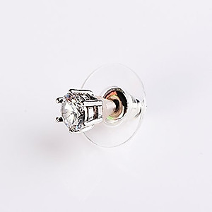 200 Pieces Bullet Clutch Earring Backs for Studs with Pad Rubber Earring Stoppers Pierced Safety Backs (Silver and Gold)