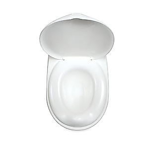 Nuby My Real Potty Training Toilet with Life-Like Flush Button & Sound for Toddlers & Kids, White