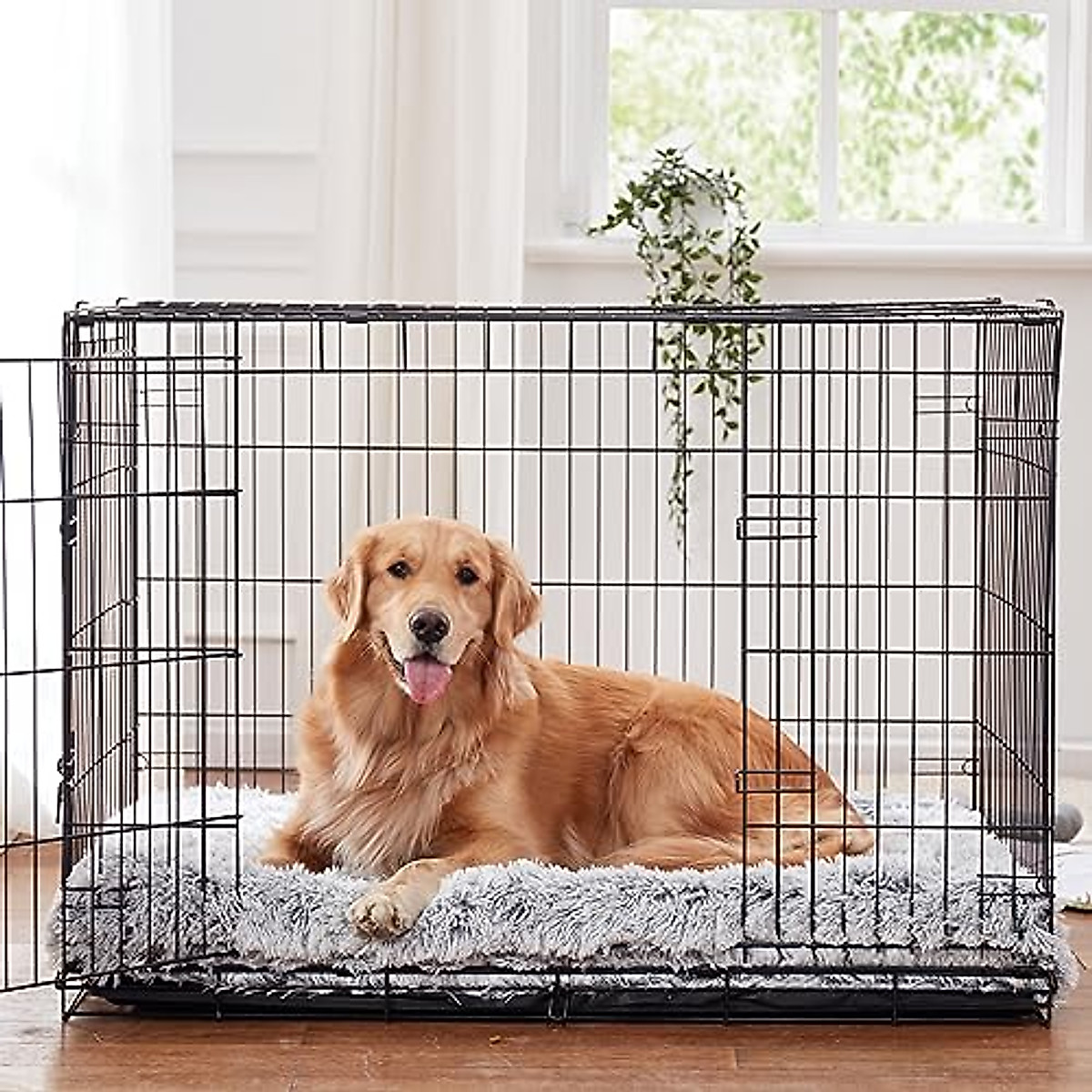 WESTERN HOME Dog Bed for Crate, Plush Dog Bed for Large Dogs with Washbale and Waterproof Covers, Orthopedic Dog Mattress with Soft Plush (41x29 inch)