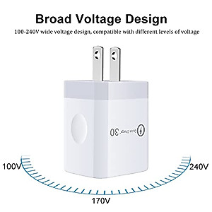 OrSunday Quick Charge 3.0 Fast Charger for LG Stylo 4/5/6, LG G5 G6 G7 G8 G8X V20 V30 V40 V50 ThinQ, LG Velvet 5G Wing K51 K61 K71 K92 W41