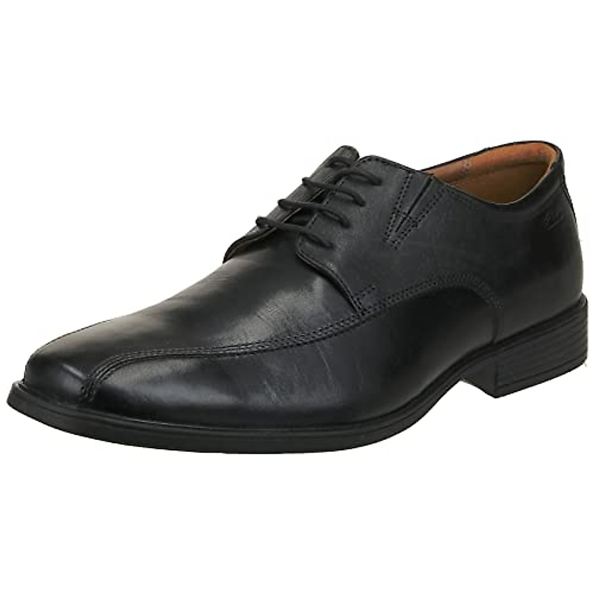 Clarks mens Tilden Walk Oxford, Black Leather, 10.5 US
