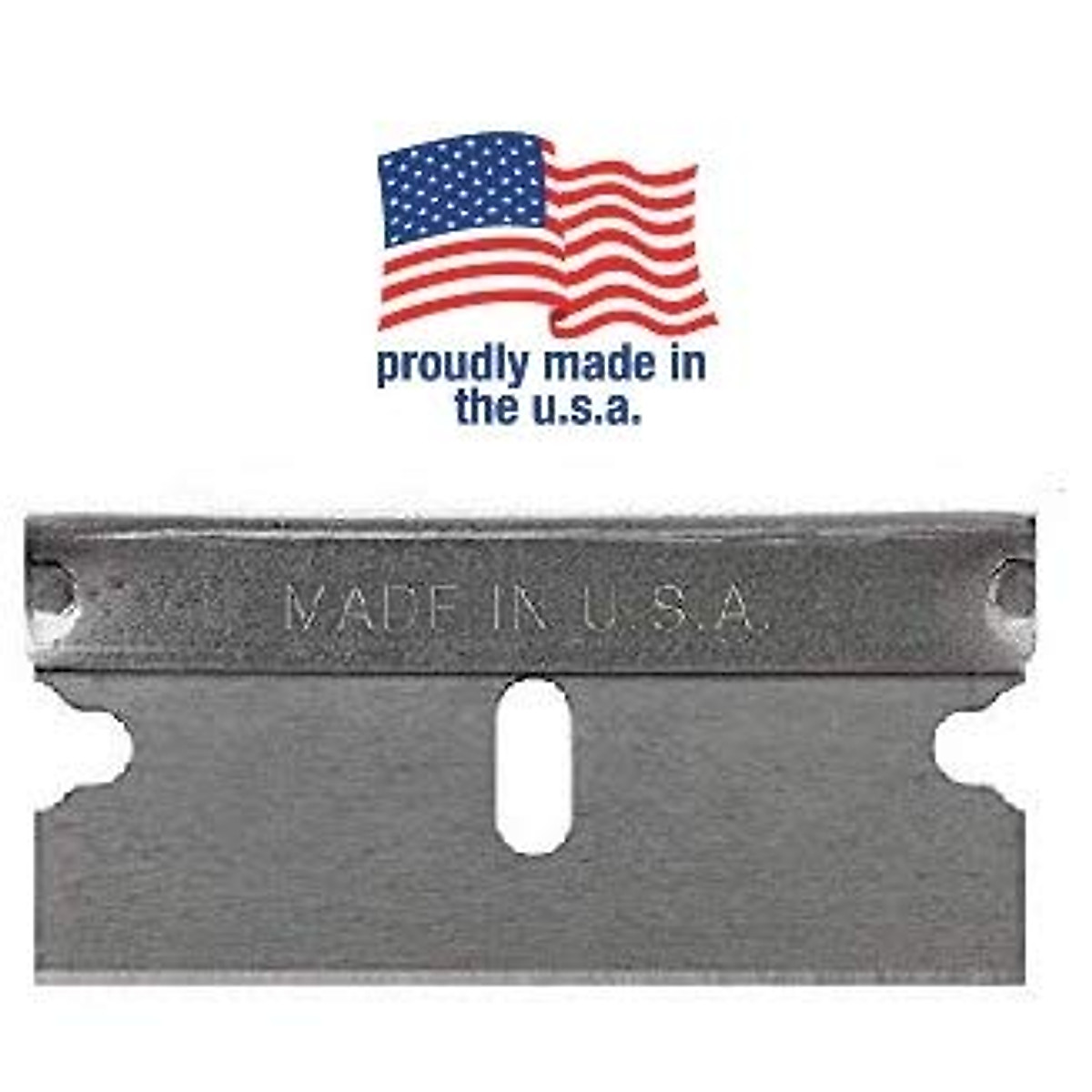 FitAll - 50 Pack Razor Blades-Replacement Razor Blades Single Edge, (50 pieces Single Edge Razor Blades) Made in USA