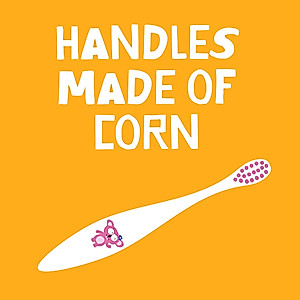 Jack N' Jill Bio Toothbrush (TM) Compostable & Biodegradable Handle BUNNY