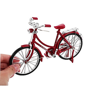 Garneck 1/10 Scale Bike Model Mini Model Bike Ornament Bike Toy Toy Bike Finger Bicycles Model Classical Bike Toy