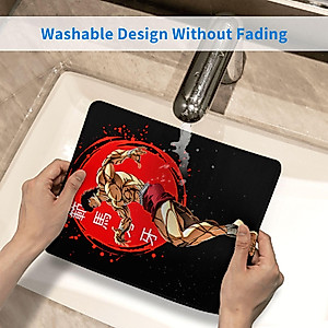 Baki Anime The Grappler Rubber Mousepads Ultra Thick 3mm Large Gaming Mouse Pad Mat Anti-Slip for Gaming Office Laptop Computer 7.9 X 9.5 in