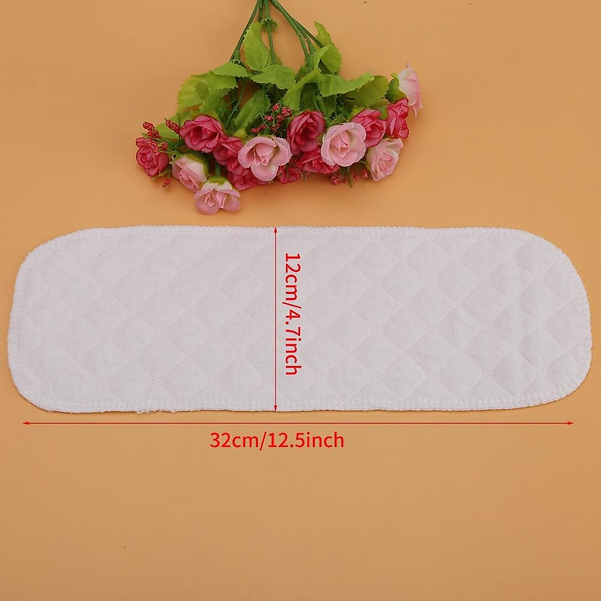 10PCS Reusable Nappy Liners Adullt Washable Layers Soft Incontinence Cloth Diaper Insert Liner Nappy Pad Baby Cotton Fiber Inserts for Cloth Diapers(Insert 6 Layers)