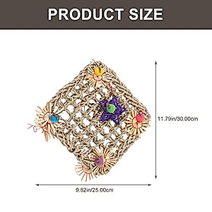 PATKAW Bird Toys Bird Toys Bird Toys Parrot Toys of 2 Bird Climbing Net Bird Rope Ladder Toy Parrot Rope Hammock Bird Swing Net Mesh: Straw Braid Bird Toys Parrot Toys Parrot Toys Animal Toys