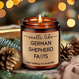 LEADO Candle - German Shepherd Gifts for Women, Men, Friends - German Shepherd Gifts for Dog Lovers - Funny Christmas, Birthday Gifts for Dog Dad, Dog Mom Gifts, Shepherd Owner Gifts