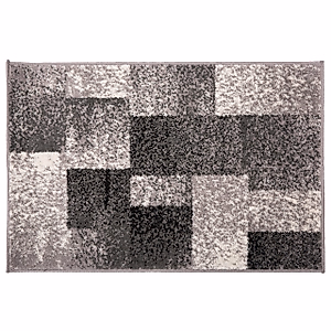 Rugshop Modern Distressed Boxes Area Rug 2' x 3' Gray