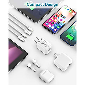 Apple iPad Charger Wall Charger and Cord 10 ft 2Set,12W iPad Charger Fast Charging Block & iPad Charger Cord 10 ft Apple Certified Lightning Cable for iPad 7th 8th 9th Generation,iPad Air/Mini,iPhone