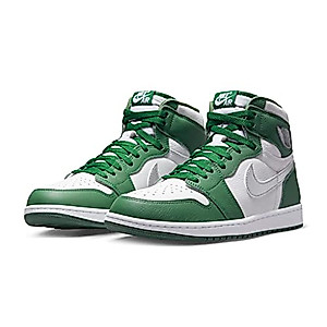 Jordan Men's 1 Retro High OG shoes, Gorge Green/Metallic Silver-wh, 11