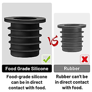 Liquor Pourer Adapters for Large Liquor Bottles and Olive Oil Bottles, Up to 1Inch/25mm Neck Bottle, Converts Regular Size Spout to Large Pouring Spout, 6 Pieces Set