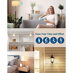 DEWENWILS Remote Control Light Socket with Dimmer, Wireless Light Switch, Dimmable Remote Light Bulbs Socket Switch, 100FT, E26 E27 Base with Controller, No Wiring, for Closet, Basement, ETL Listed