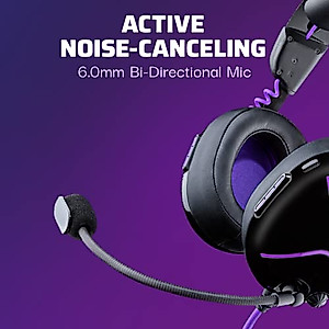 PDP Victrix Pro AF Premium Wired Esports Gaming Headset for PlayStation 5 - Removable Boom Microphone PS4/PS5/PC (Black/Purple)